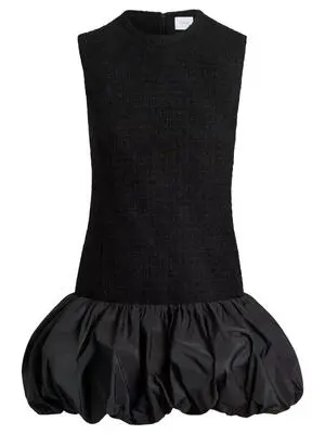 Patou Tweed Bubble-hem Dress - Black