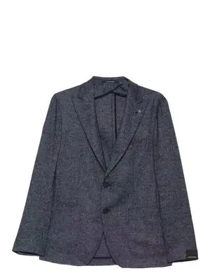 Tagliatore Speckled Weave Two-button Jacket - Blue