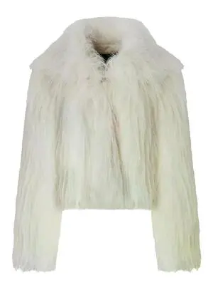 PINKO Cropped Faux Fur Jacket