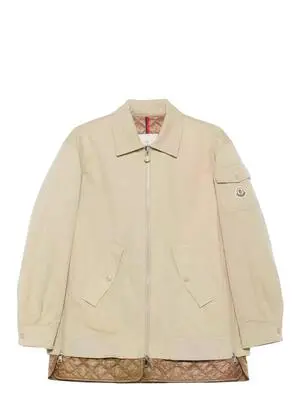 Moncler Quilted Zip-up Jacket - Neutrals