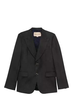Valentino Garavani Peak-lapel Single-breasted Blazer - Grey