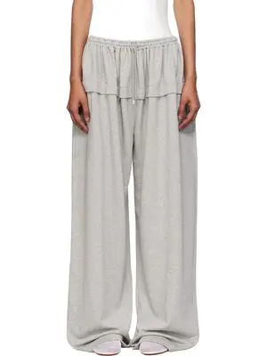 Alaïa Peplum Lounge Pants - 827 - Gris Melange