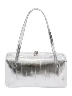 JIL SANDER Small Goji Pillow Tote Bag - Silver