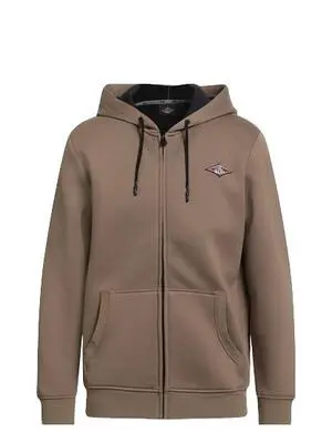 BEAR Long Sleeve Zip-up Hooded Sweatshirt - Brown
