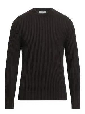 Alpha Studio Wool-blend Crewneck Sweater - Brown