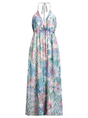 REBEL QUEEN BY LIU •JO Maxi Chiffon Dress - Blue
