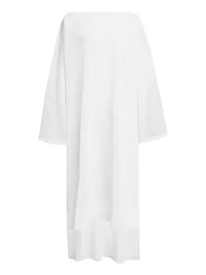 Alaïa Linen-silk Kaftan Dress - White