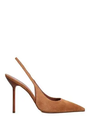Paris Texas Suede Lidia Slingback Pumps 105 - Beige