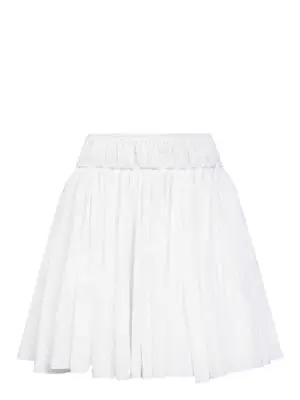 Alaïa Cotton-linen Ruffle Mini Skirt - White