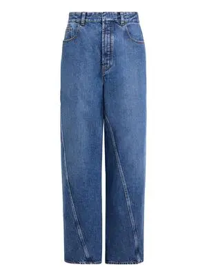 Alaïa Twisted Straight-leg Jeans - Blue