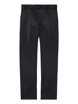 Alexander McQueen Satin Tailored Trousers - Black