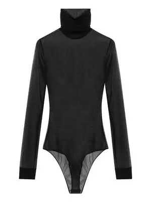 MAISON MARGIELA Semi-transparent Turtleneck Body - Black