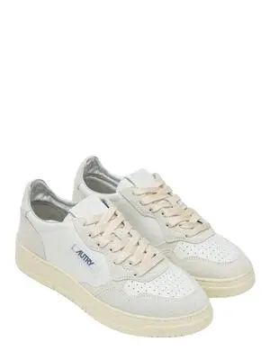 AUTRY Medalist Leather And Suede Trainers - White