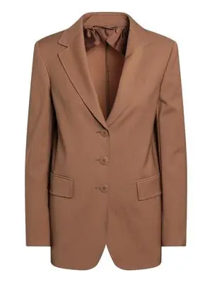 Max Mara Single-breasted Virgin Wool Jacket - Brown