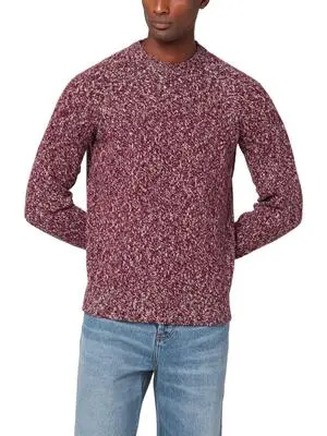 DRUMOHR Patterned Lambswool Crew Neck Sweater - Purple