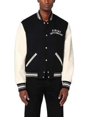 Amiri Wool Blend Bomber Jacket - Black
