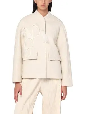 MKDT STUDIO Boiled Wool Jacket - White