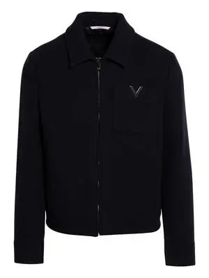Valentino Garavani Zipped Wool Jacket - Blue