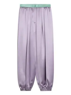 Valentino Garavani Wide Silk Pants - Purple
