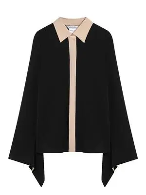 Max Mara Silk Colour Block Shirt - Black