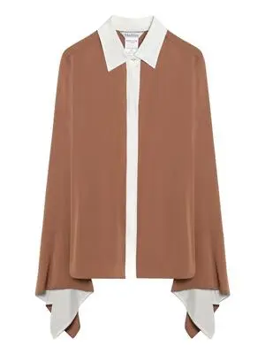 Max Mara Silk Colour Block Shirt - Beige