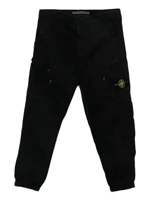 Stone Island Straight-leg Cargo Trousers - Black