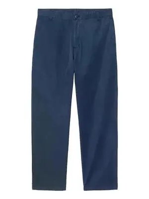 Carhartt Work In Progress Logo-patch Trousers - Blue