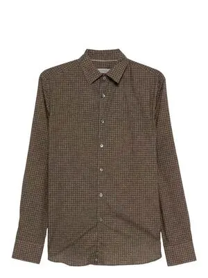 Canali Checked Shirt - Brown
