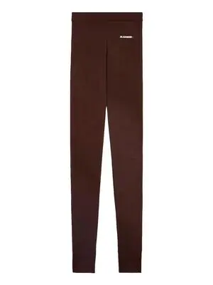 JIL SANDER Logo-print Leggings - Brown