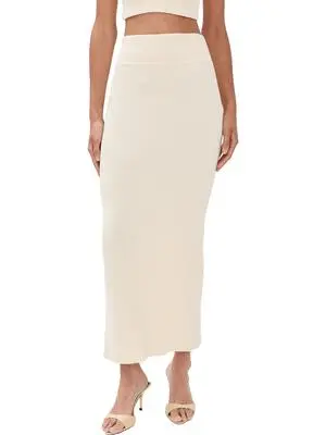Wardrobe.NYC Knit Column Skirt - Cream
