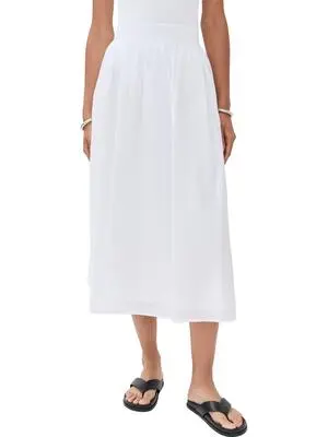 LE BOP Esme Midi Skirt - White