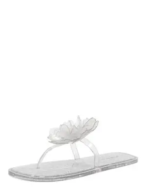Farm Rio Flower Jelly Flat Sandals - Ivory