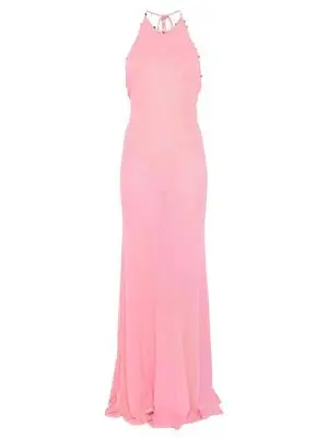 Christopher Esber Embellished Halterneck Maxi Dress - Pink