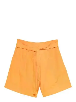 Marc O'polo Belted Cotton Shorts - Orange