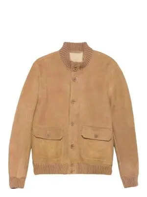 SALVATORE SANTORO Button-fastening Suede Jacket - Neutrals