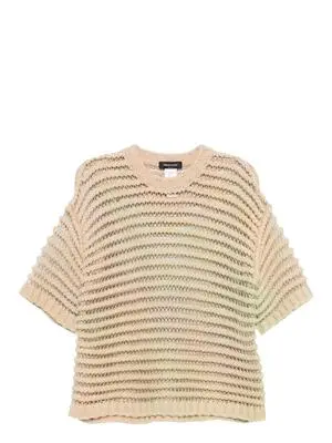 FABIANA FILIPPI Open-Knit Short-Sleeve Top
