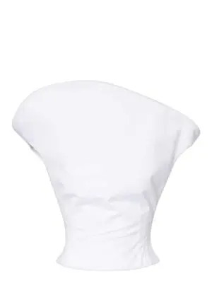 Magda Butrym Asymmetric Bustier Top - White