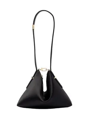 TOTEME Scoop Mini Satin Shoulder Bag - Black