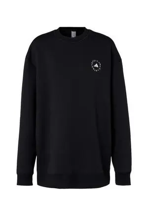 Adidas By Stella McCartney Logo Cotton-blend Jersey Sweatshirt - Black
