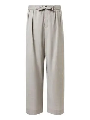 Loewe Wool Wide-leg Trousers - Grey