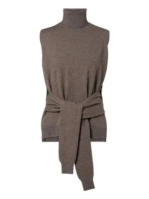 RÓHE Layered Wool And Cashmere-blend Top - Brown