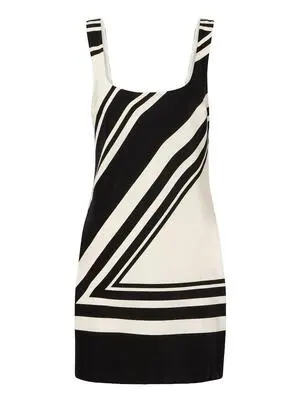 SIR. Pietra Printed Silk Crêpe Minidress - White