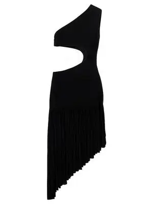 Alaïa One-shoulder Cutout Midi Dress - Black