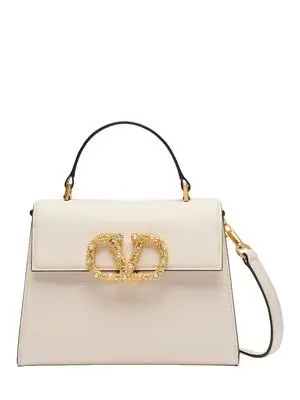 Valentino Garavani V Sling Small Leather Shoulder Bag - White