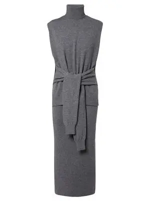 RÓHE Layered Wool And Cashmere-blend Midi Dress - Grey