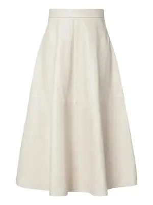 RÓHE Leather Maxi Skirt - White