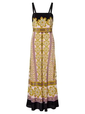 La DoubleJ Printed Silk Crêpe De Chine Maxi Dress - Multicoloured