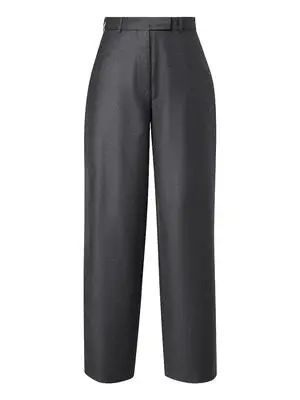 RÓHE Virgin Wool Flannel Wide-leg Pants - Grey