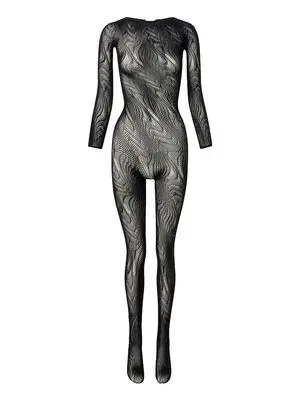 Wolford Sheer Mesh Catsuit - Black