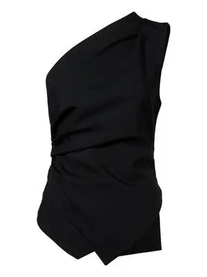 RÓHE Asymmetric One-shoulder Top - Black